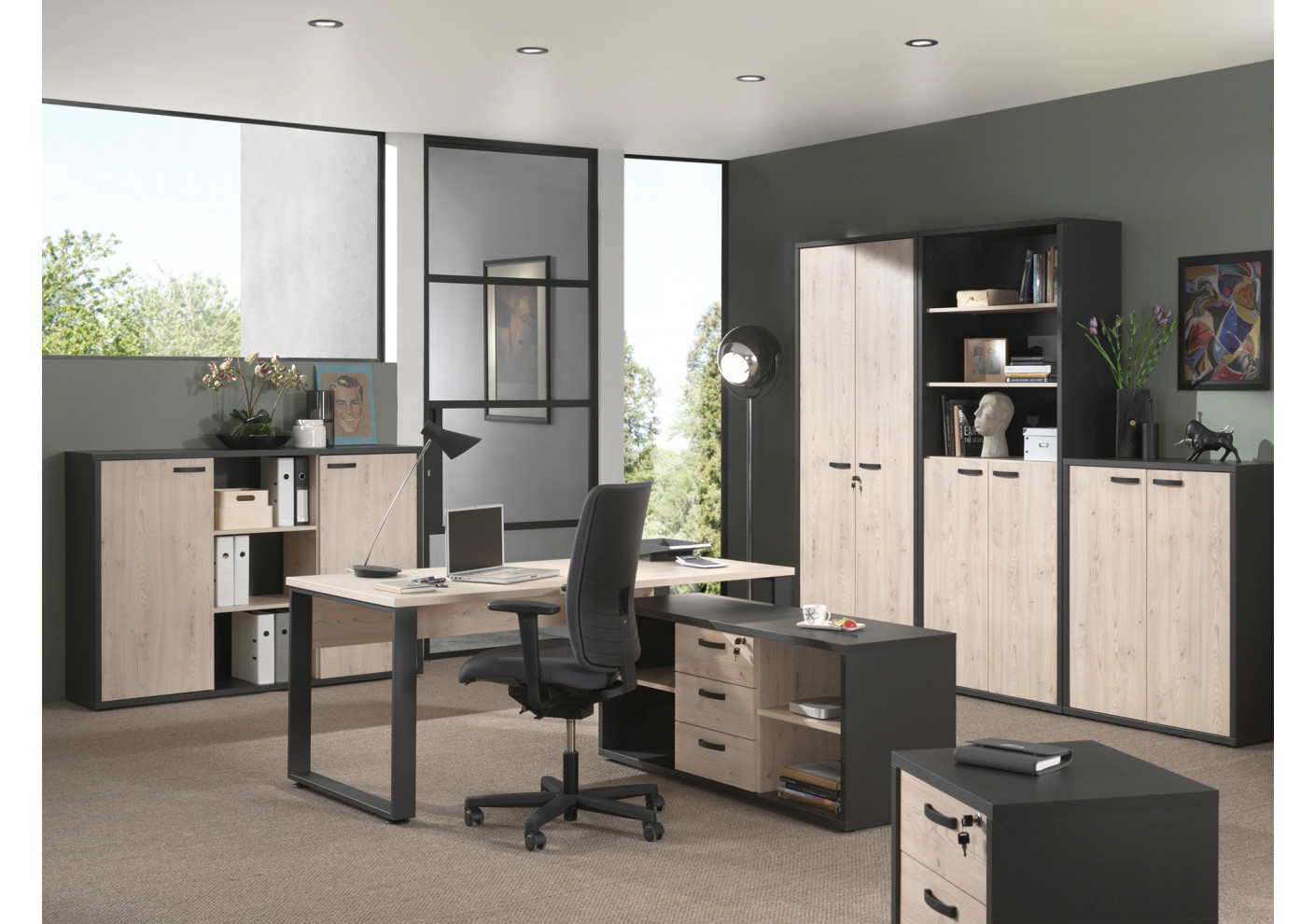 Bureau CAPO noir et chataigne 170
