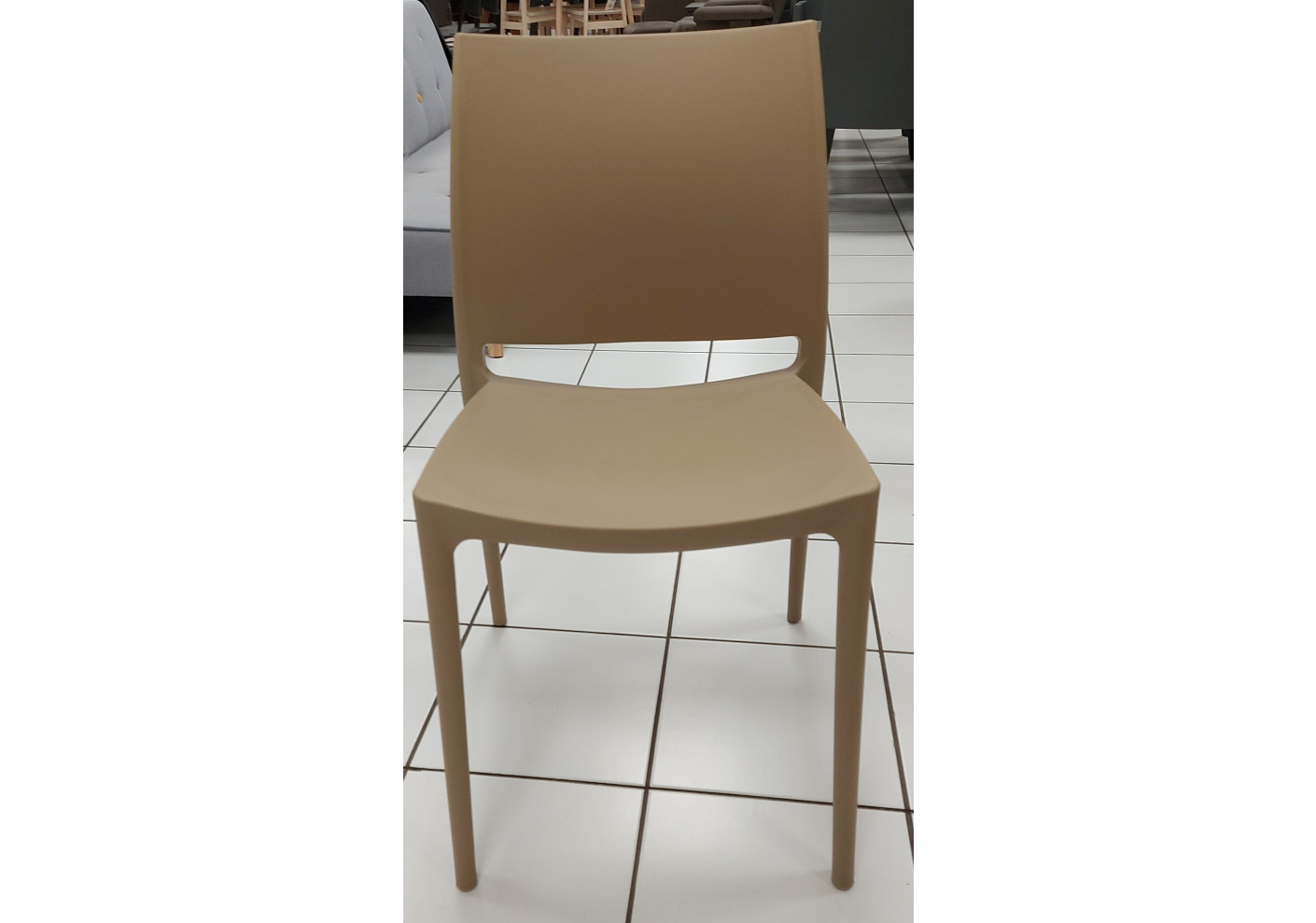 Chaise ELISE polypropylène taupe